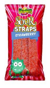 Sour Straps Strawberry 160g - Lollies Online
